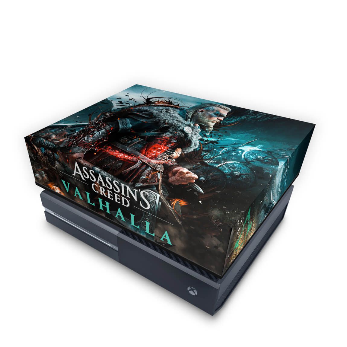 Xbox One Fat Capa Anti Poeira - Assassin's Creed Valhalla - Pop Arte Skins