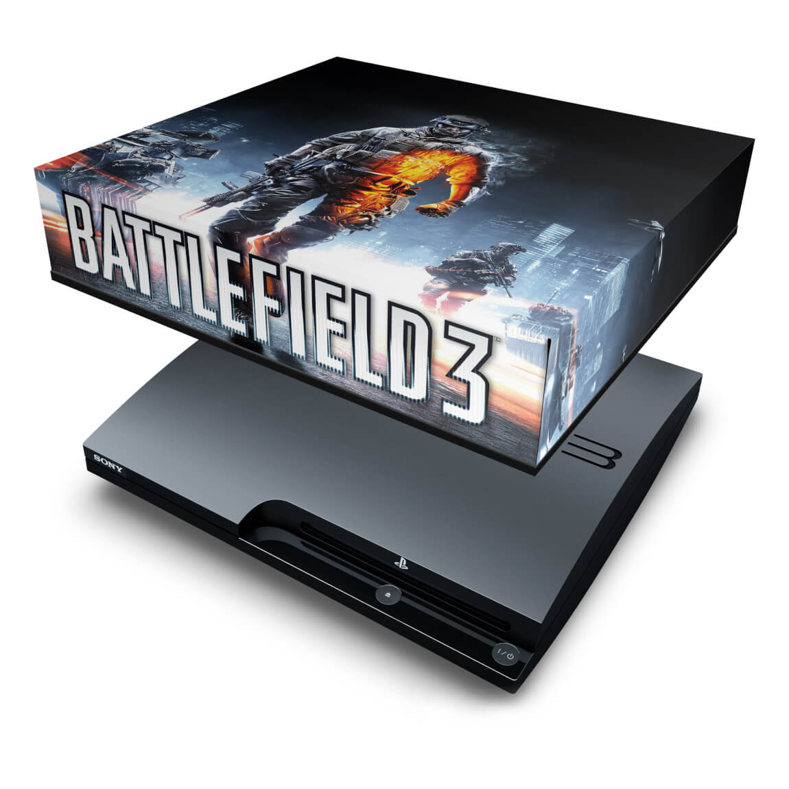 PS3 Slim Capa Anti Poeira - Battlefield 3 - Pop Arte Skins