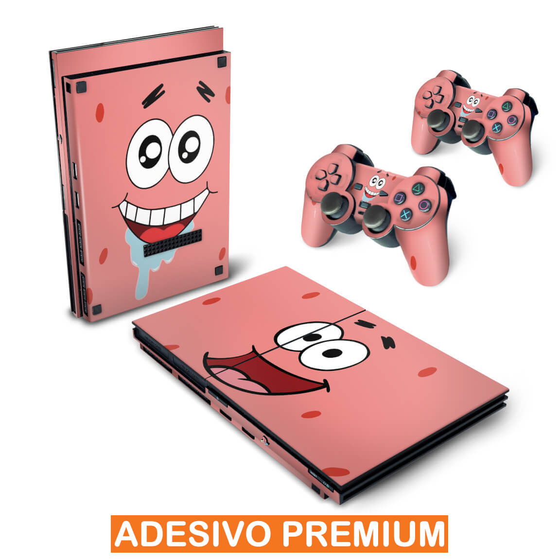 PS2 Slim Skin - Patrick Bob Esponja - Pop Arte Skins