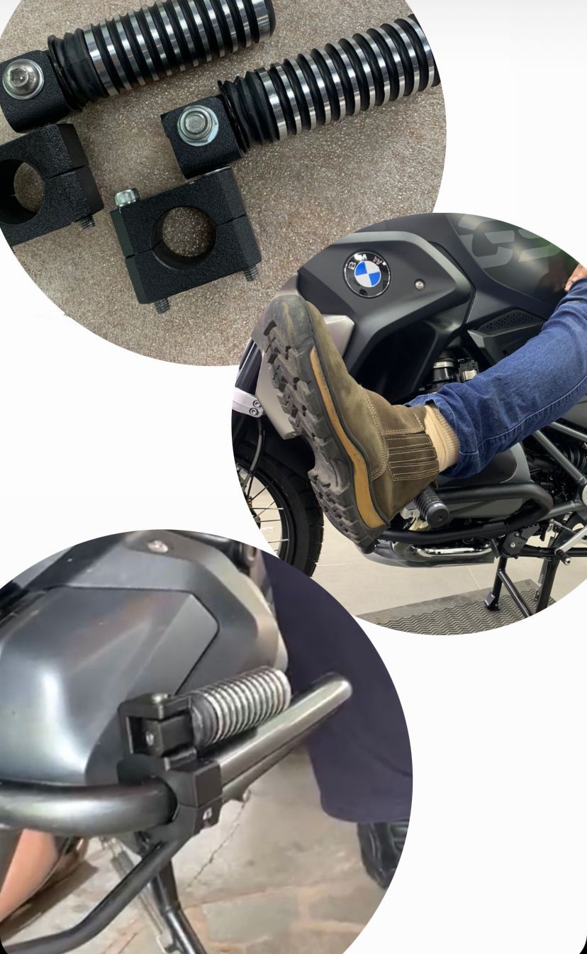 PEDALEIRA CONFORT APOIO DE DESCANSO PARA PERNA BMW R1200GS/1250GS E ADV ...