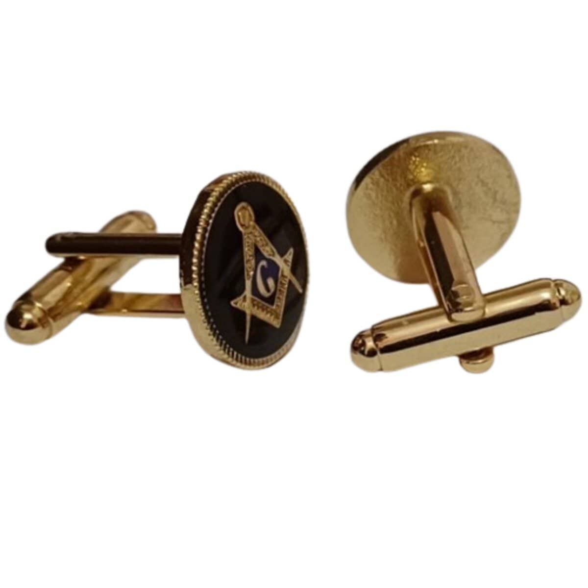 Abotoaduras e Pin Maçom Redondo-Conjunto - Loja Maçonaria Presentes