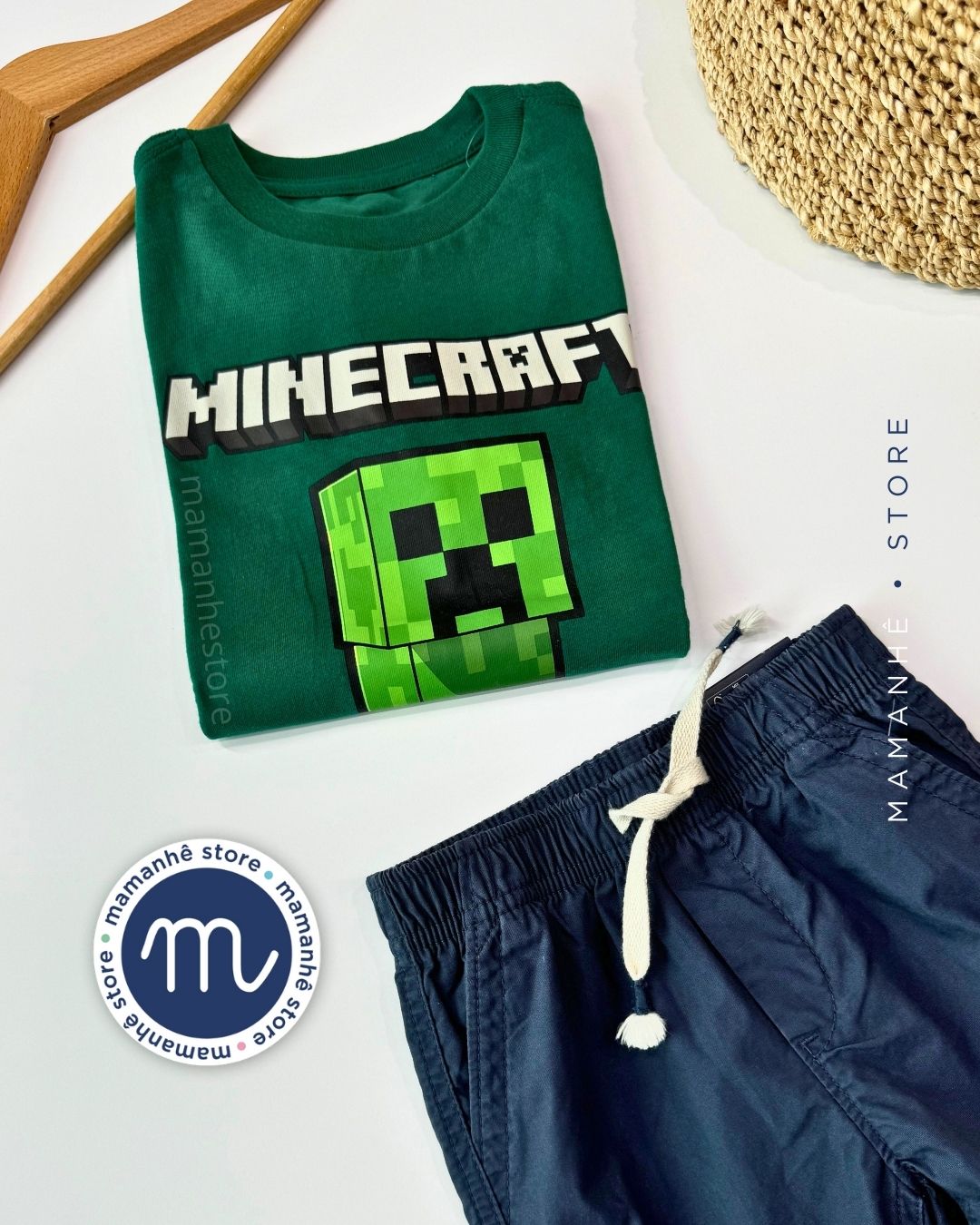 Camiseta Gap Minecraft - Mamanhê Store - Roupas e Acessórios Infantis