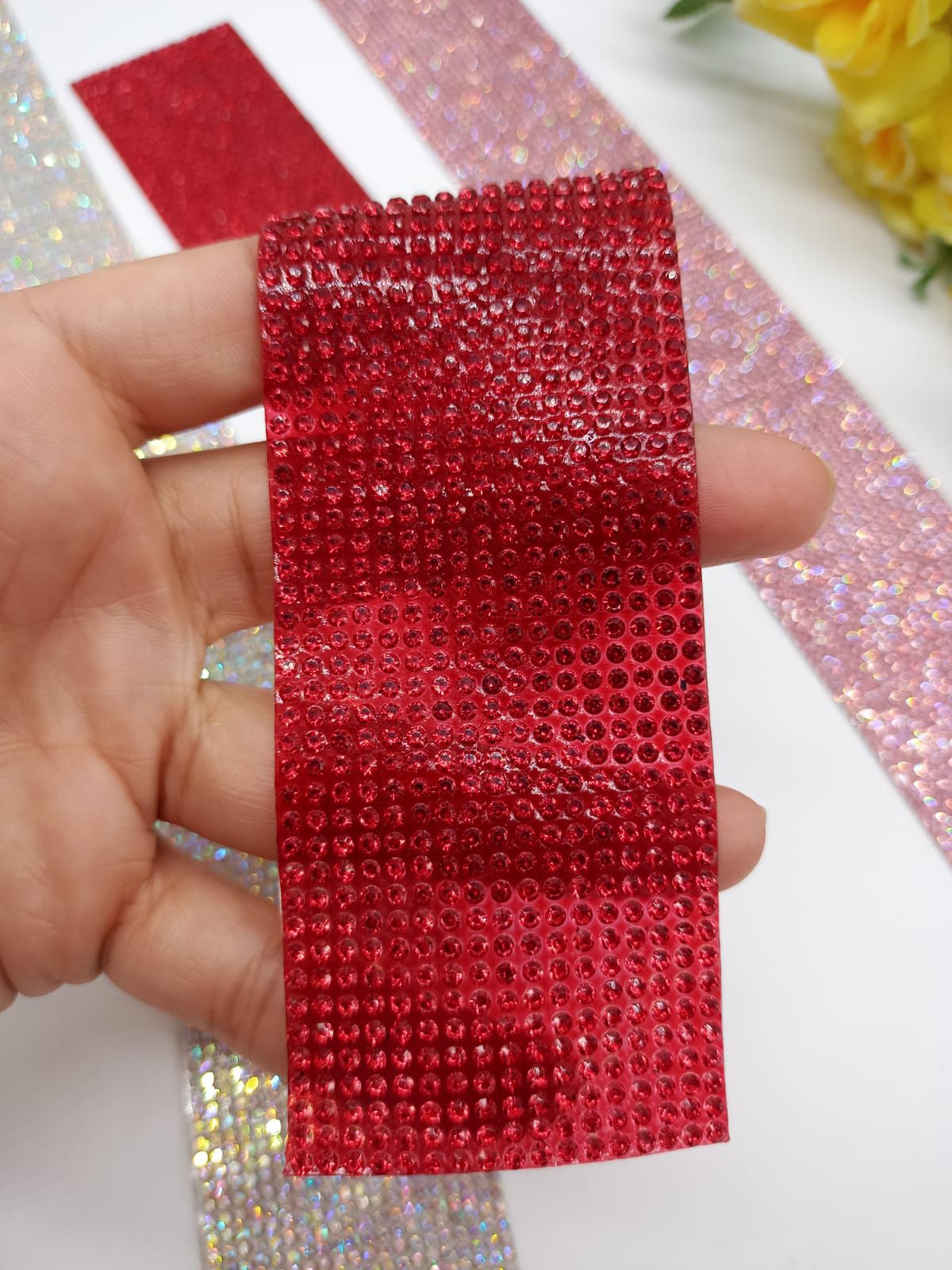 Micro Manta de STRASS 4,5 x 40 cm em Vidro. - Armarinho MVM