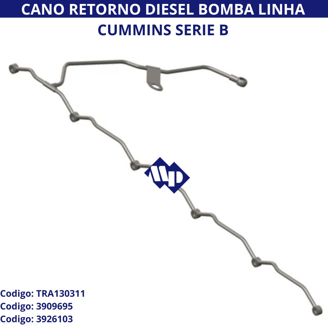 MULTPECAS - CANO RETORNO DIESEL CUMMINS SERIE B - TRA130311 - Multpecas ...