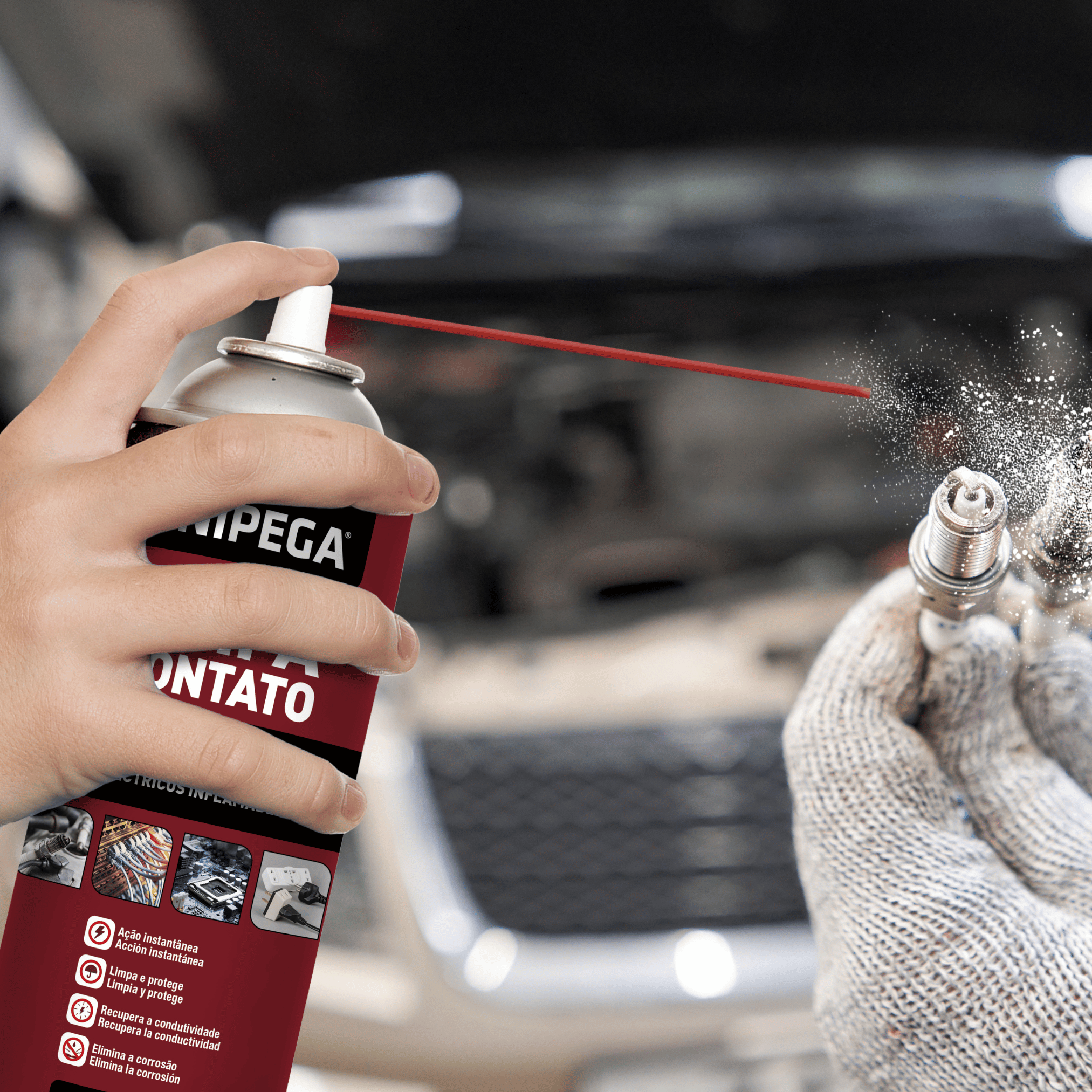 Limpa Contato Elétrico Spray 300ml - Unipega Shop