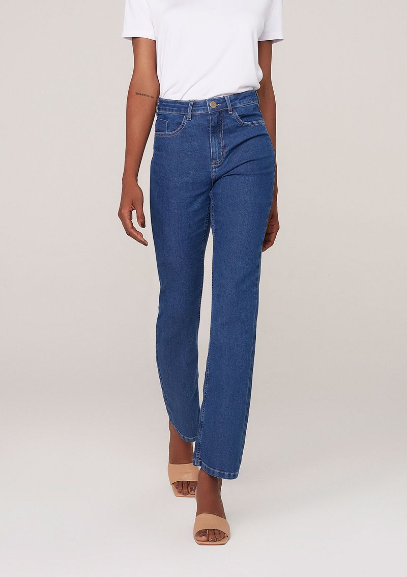 Calça DZARM Feminina Reta Em Jeans Com Elastano*** - Renata Baldam Store