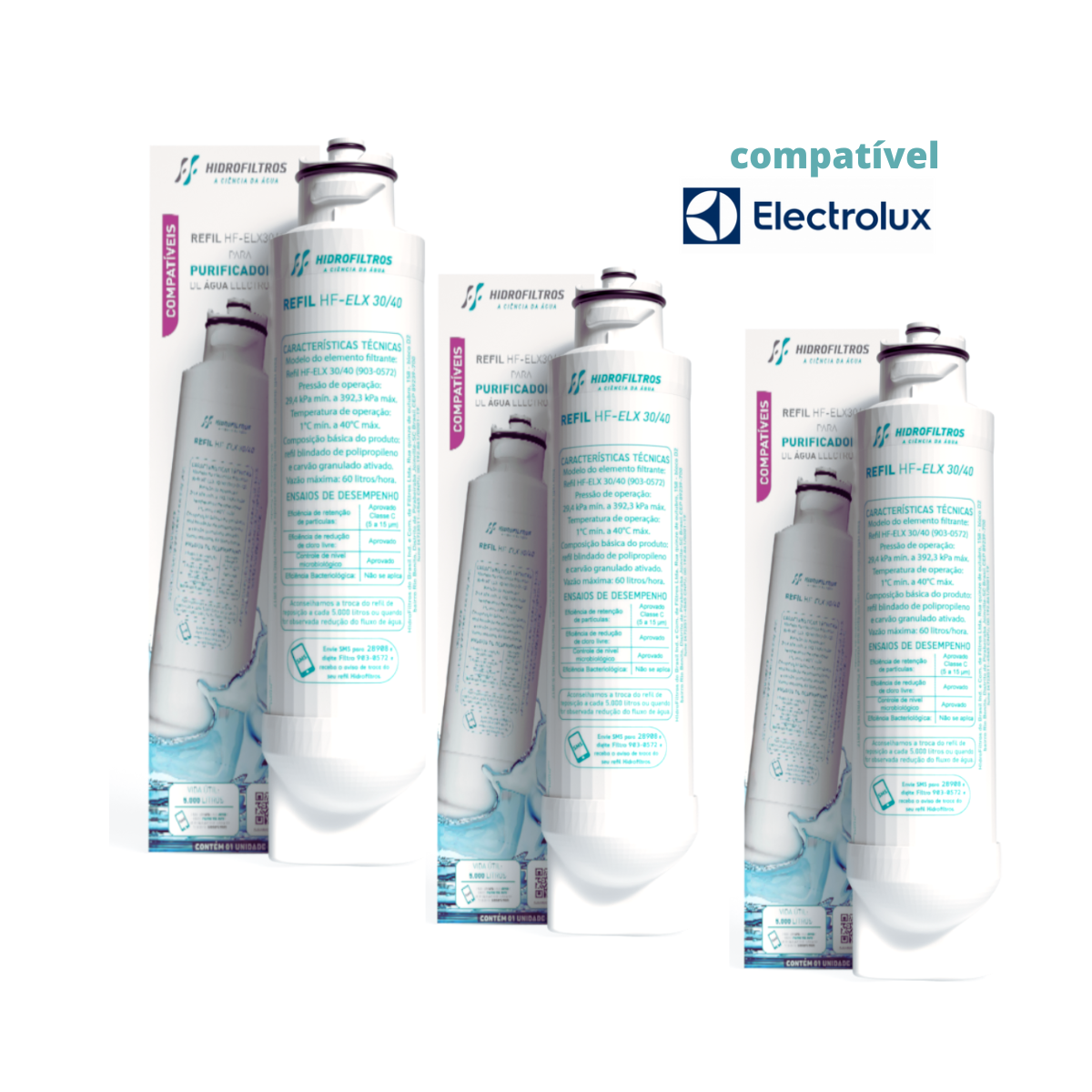 Refil compatível Filtros Electrolux PE11, PC41,PH41, PA21G, PA26G, PA3 ...
