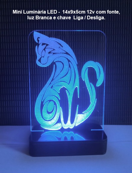 Mini Luminária LED - Miu's Artesanato - Decorando e Iluminando Idéias