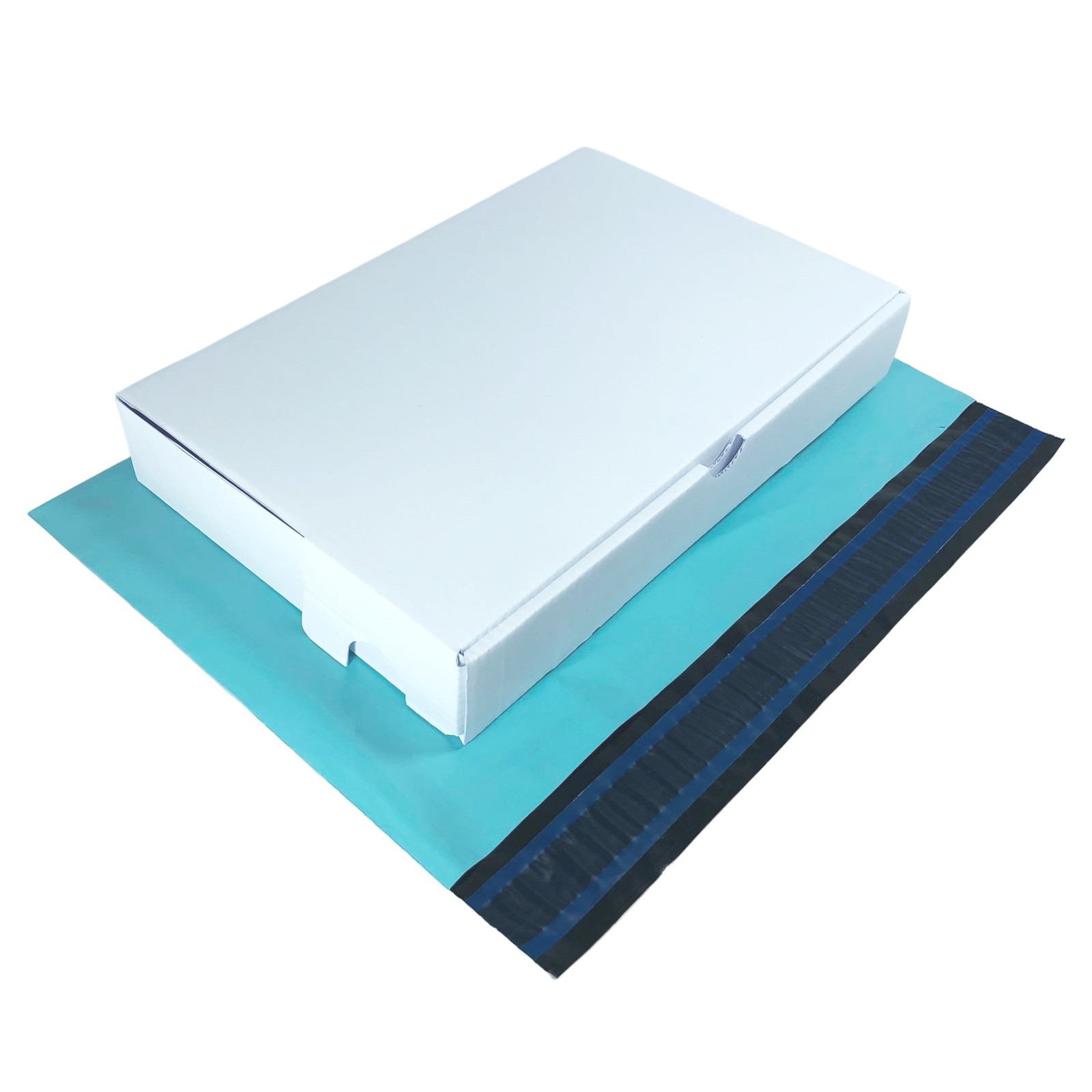 Kit 10 Caixas de Papelão Branco 24x16x4 + 10 Envelopes de Segurança ...