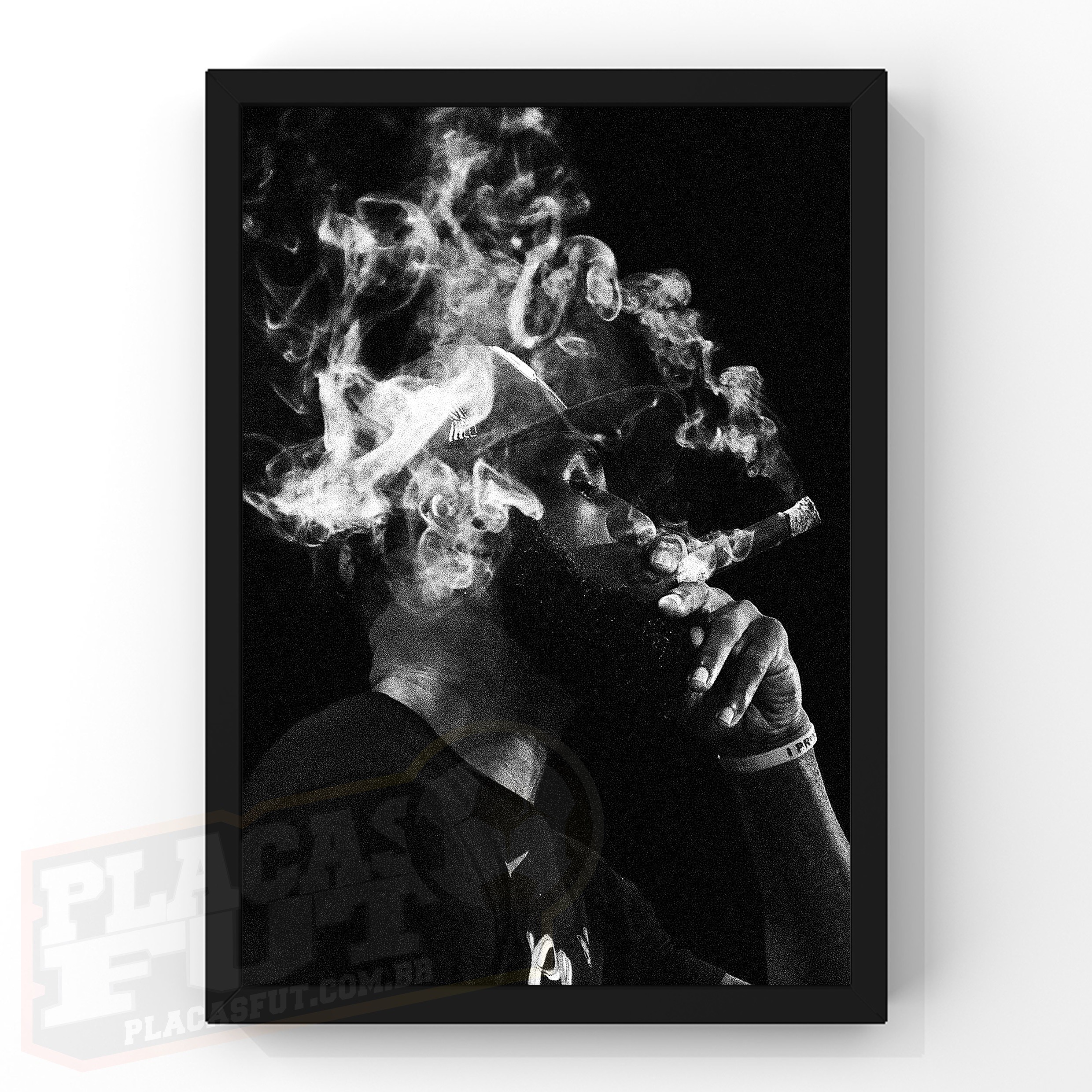 Quadro Lebron James Smoke - PlacasFUT - Itens Decorativos