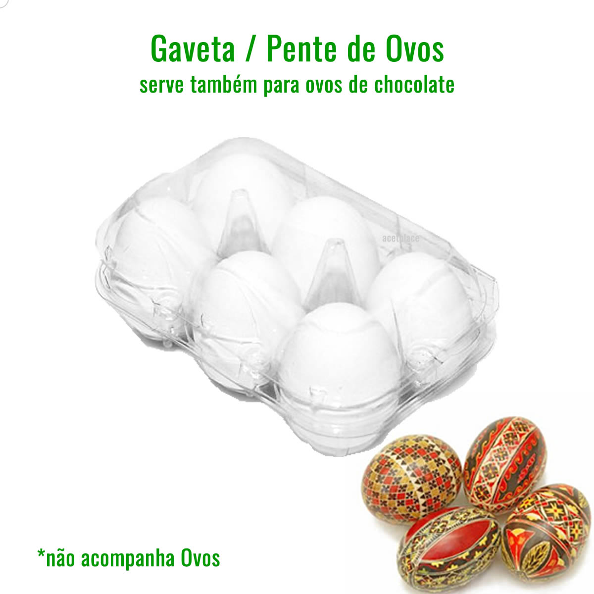 Caixa para 6 Ovos de Galinha (10un) Embalagem para Meia Dúzia de Ovos ...