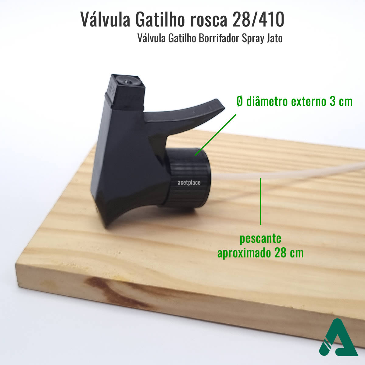 Válvula Gatilho Trigger Preta R28/410, Válvula Spray Borrifador - Caixa ...