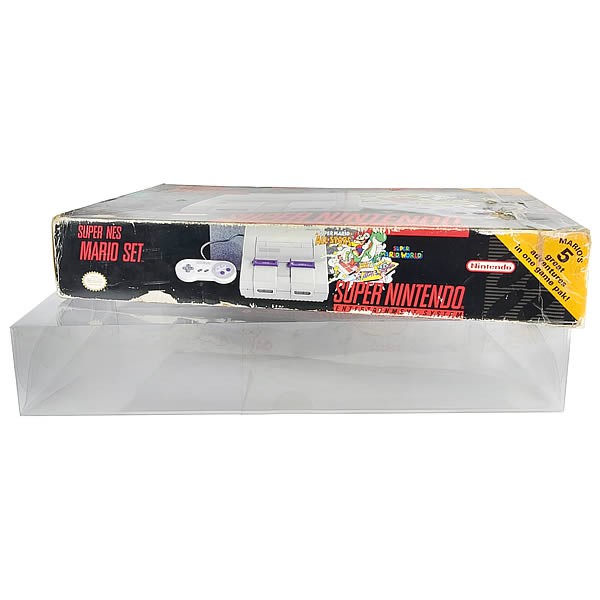 Console-6 (0,25mm) (1un) Caixa de Proteção para Console Super Nintendo ...