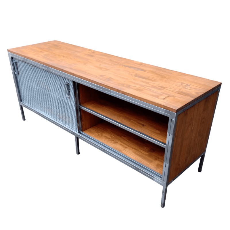 Rack Industrial com Porta de Correr - Móveis Estilo Industrial