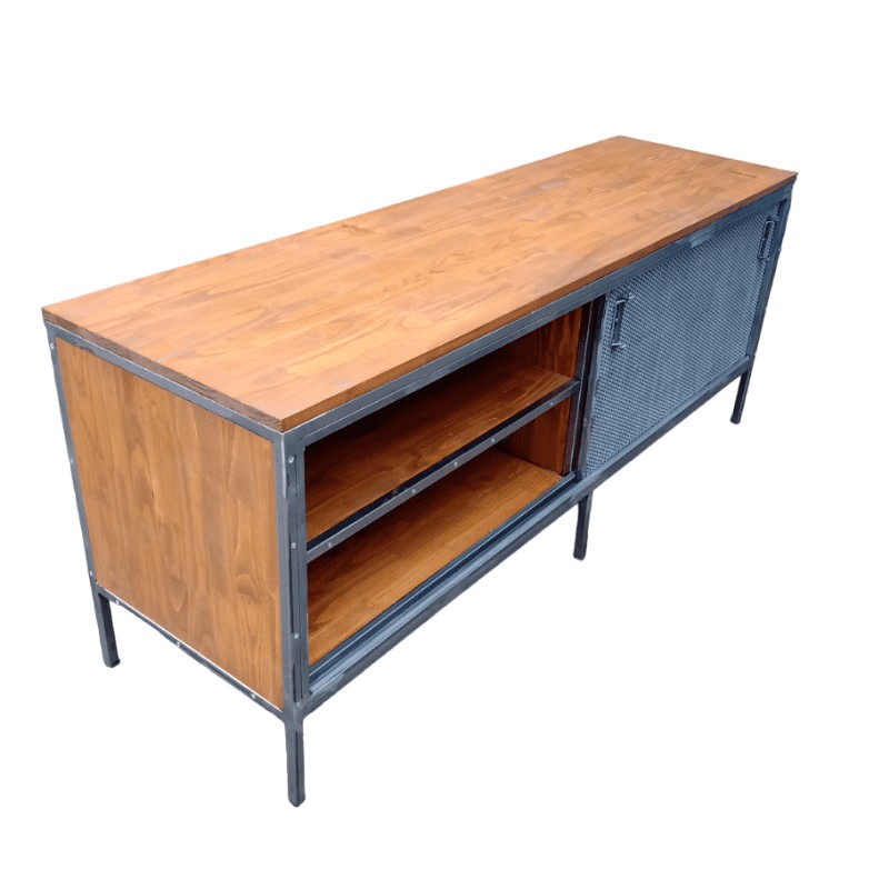 Rack Industrial com Porta de Correr - Móveis Estilo Industrial