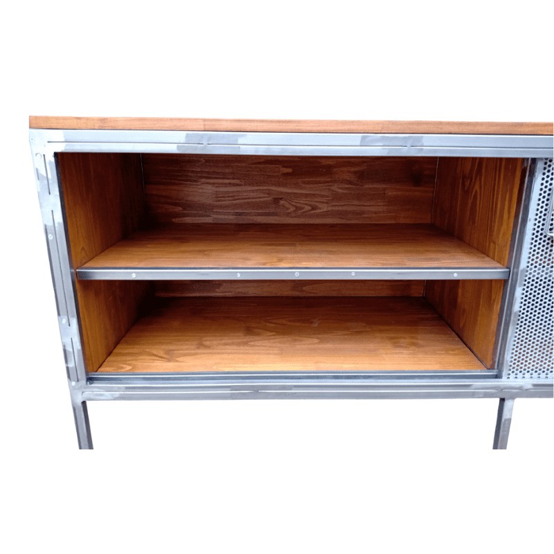 Rack Industrial com Porta de Correr - Móveis Estilo Industrial