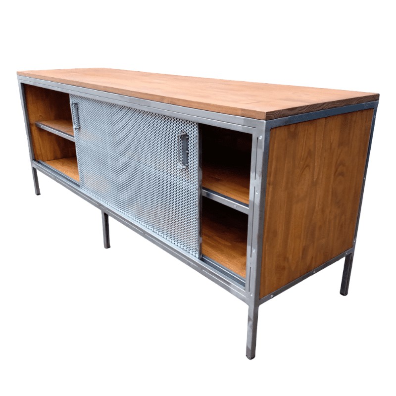 Rack Industrial com Porta de Correr - Móveis Estilo Industrial