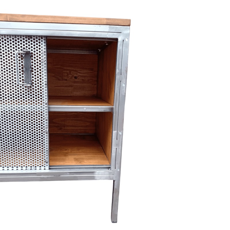 Rack Industrial com Porta de Correr - Móveis Estilo Industrial