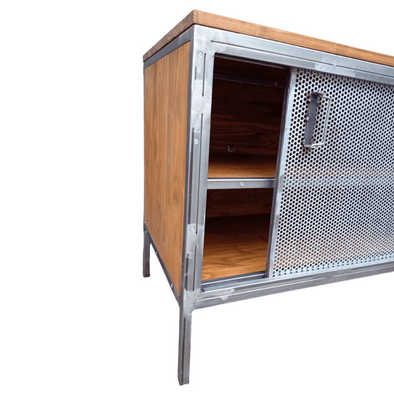 Rack Industrial com Porta de Correr - Móveis Estilo Industrial