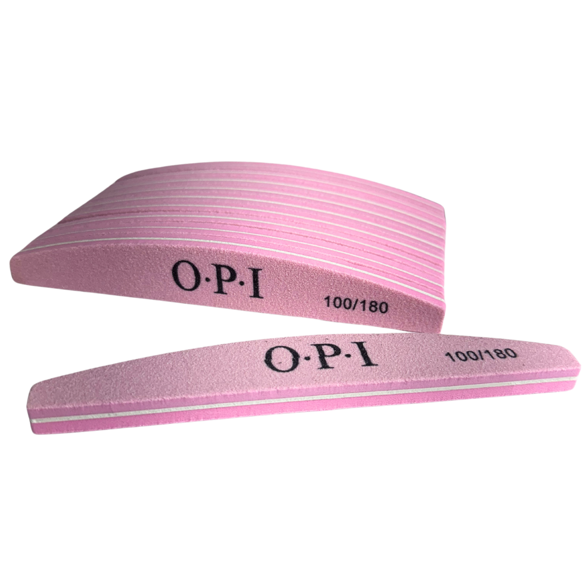 Kit 10 Lixas Buffer OPI Rosa 100/180 para Alongamento unhas Gel - Lovenna