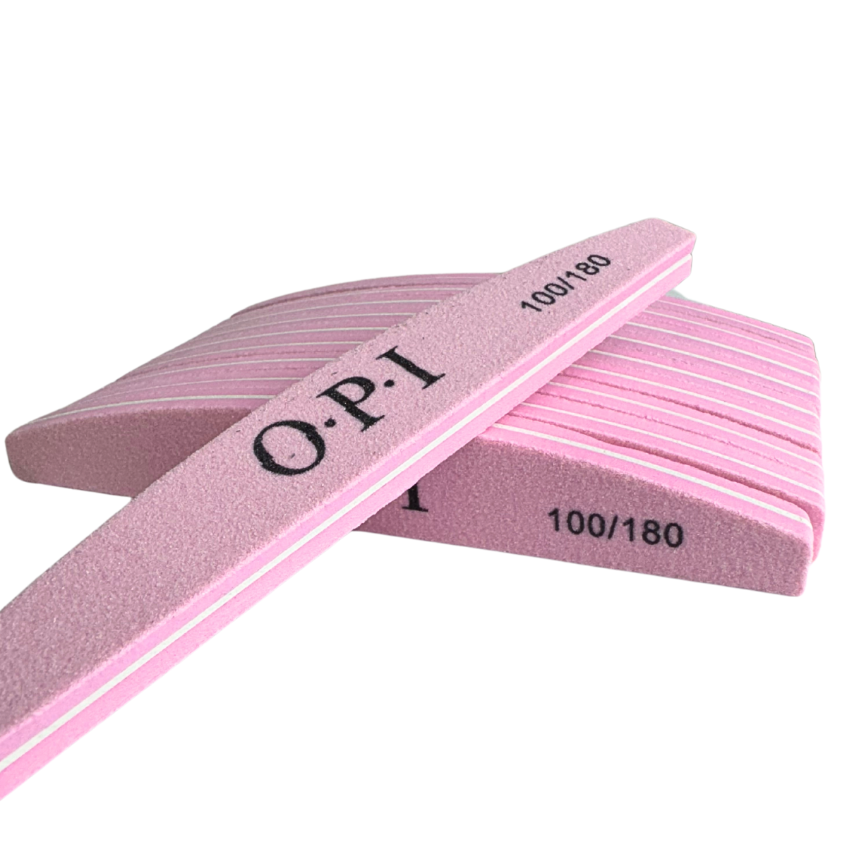 Kit 10 Lixas Buffer OPI Rosa 100/180 para Alongamento unhas Gel - Lovenna