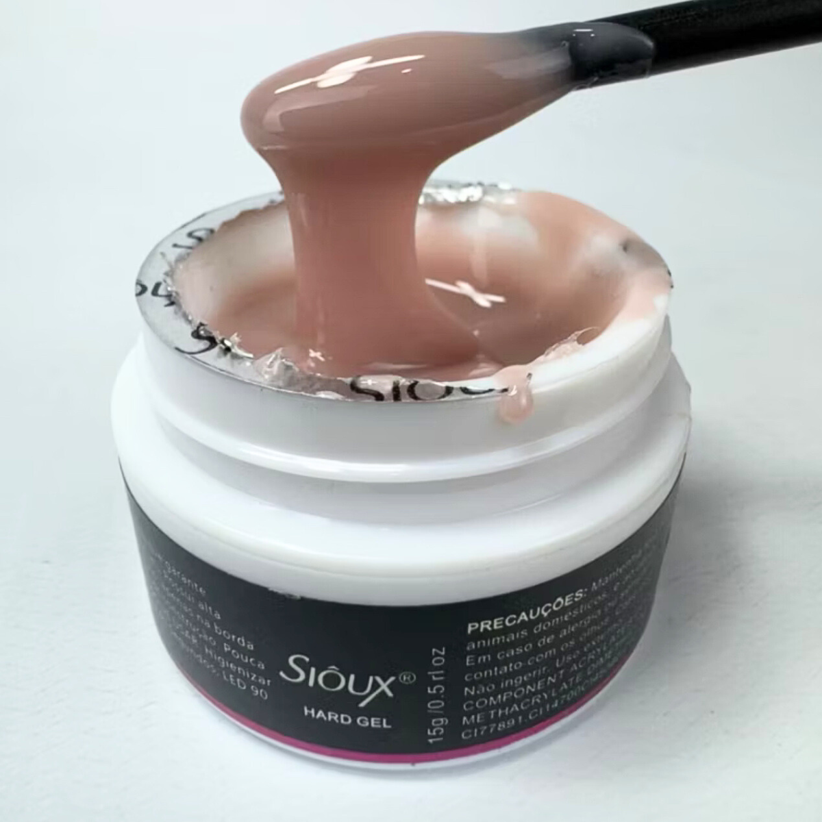 Gel Hard Sioux Cover Control 15g Para Alongamento de Unhas - Lovenna