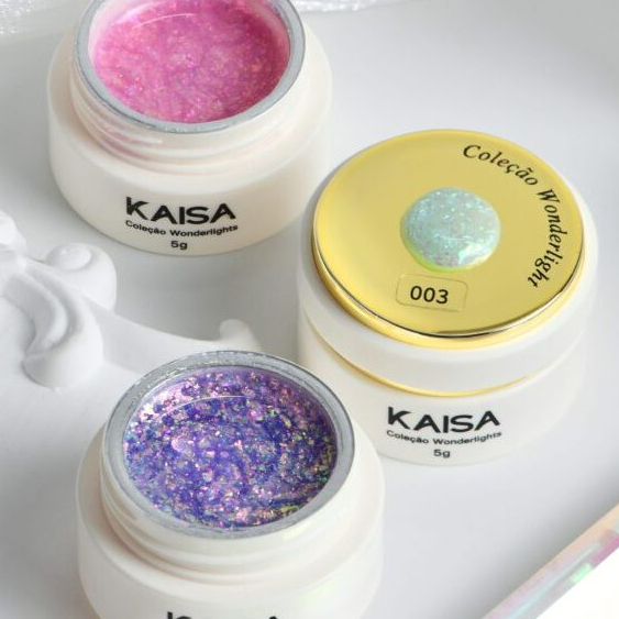 Gel Wonderlight KAISA Flake em Gel LED/UV Holográfico - Lovenna