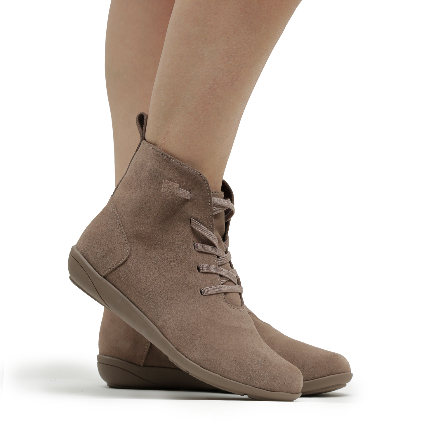 Bota Flat Lisandra em couro camurça legítimo - Tau Kuau Moda - Calçados ...