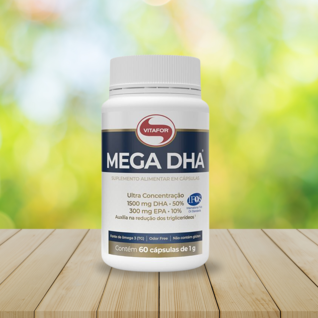 MEGA DHA Ômega- Vitafor 01 pote 60 cápsulas - Menu com Saúde - Alimentos, Bebidas e Suplementos