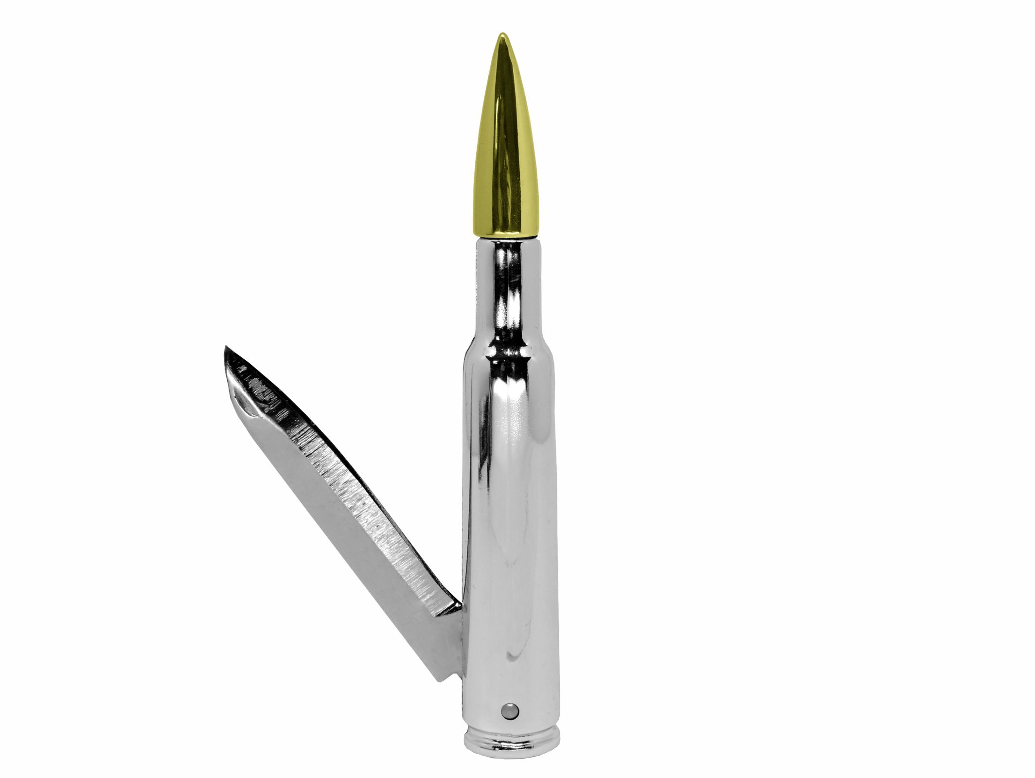 Canivete Projétil .50 - Cromado - Loja Oficial da Marca Bélica Militar