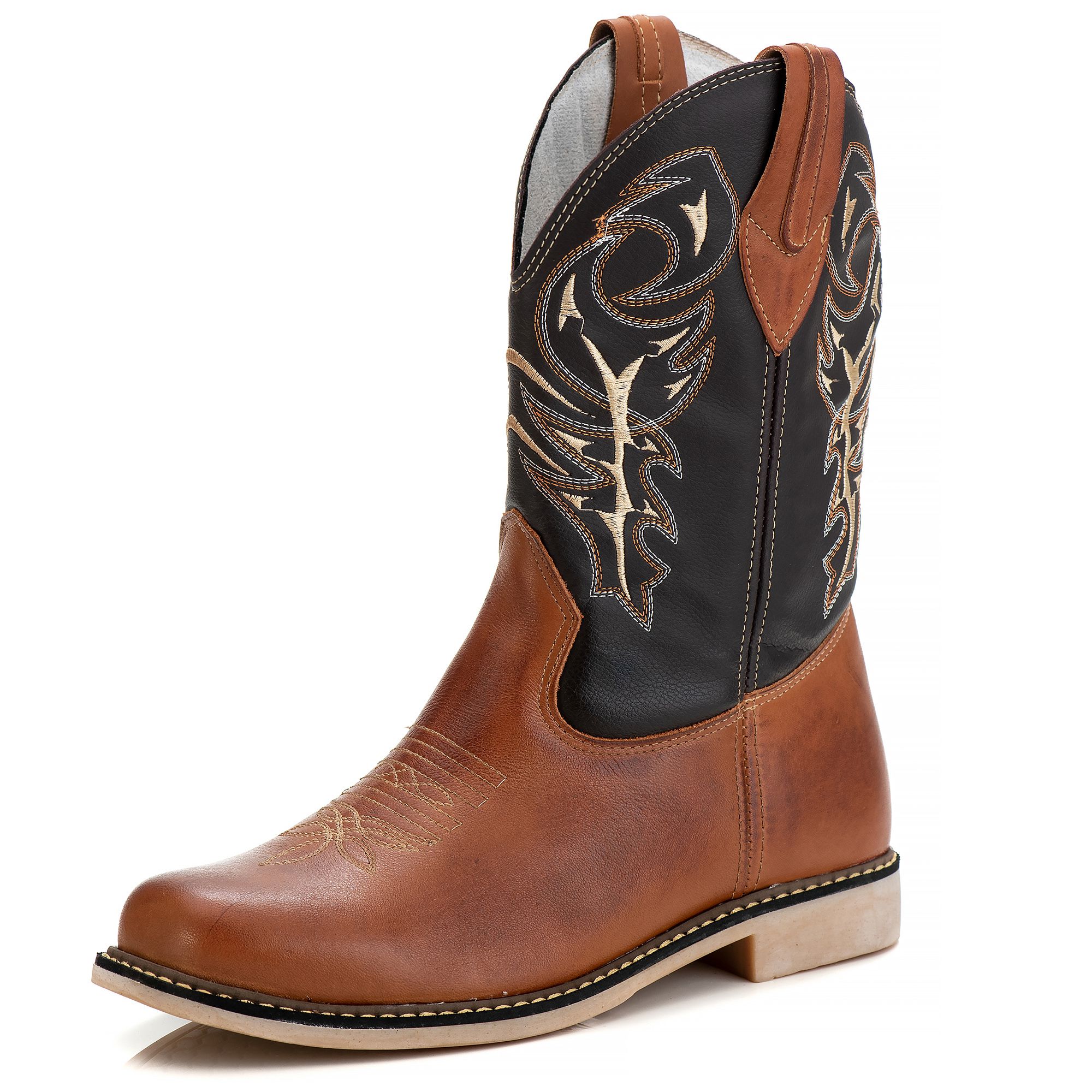 Bota Texana Masculina lisa Marrom Rodeio Cowboy Ref.: 820 - Campero Botas Country e Acessórios