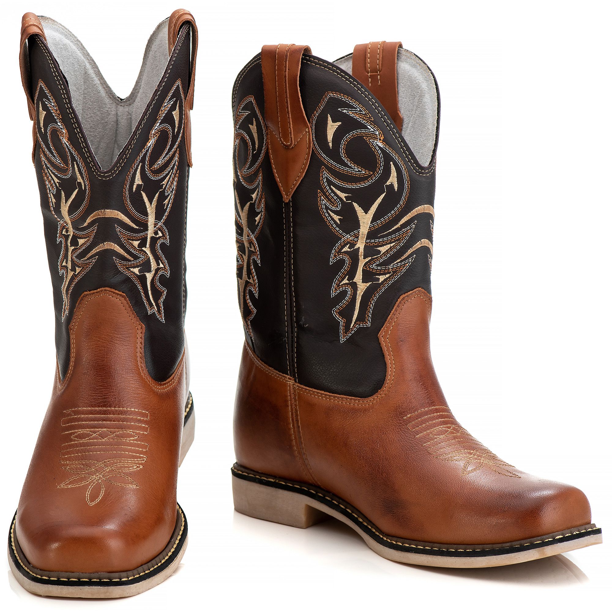 Bota Texana Masculina lisa Marrom Rodeio Cowboy Ref.: 820 - Campero Botas Country e Acessórios