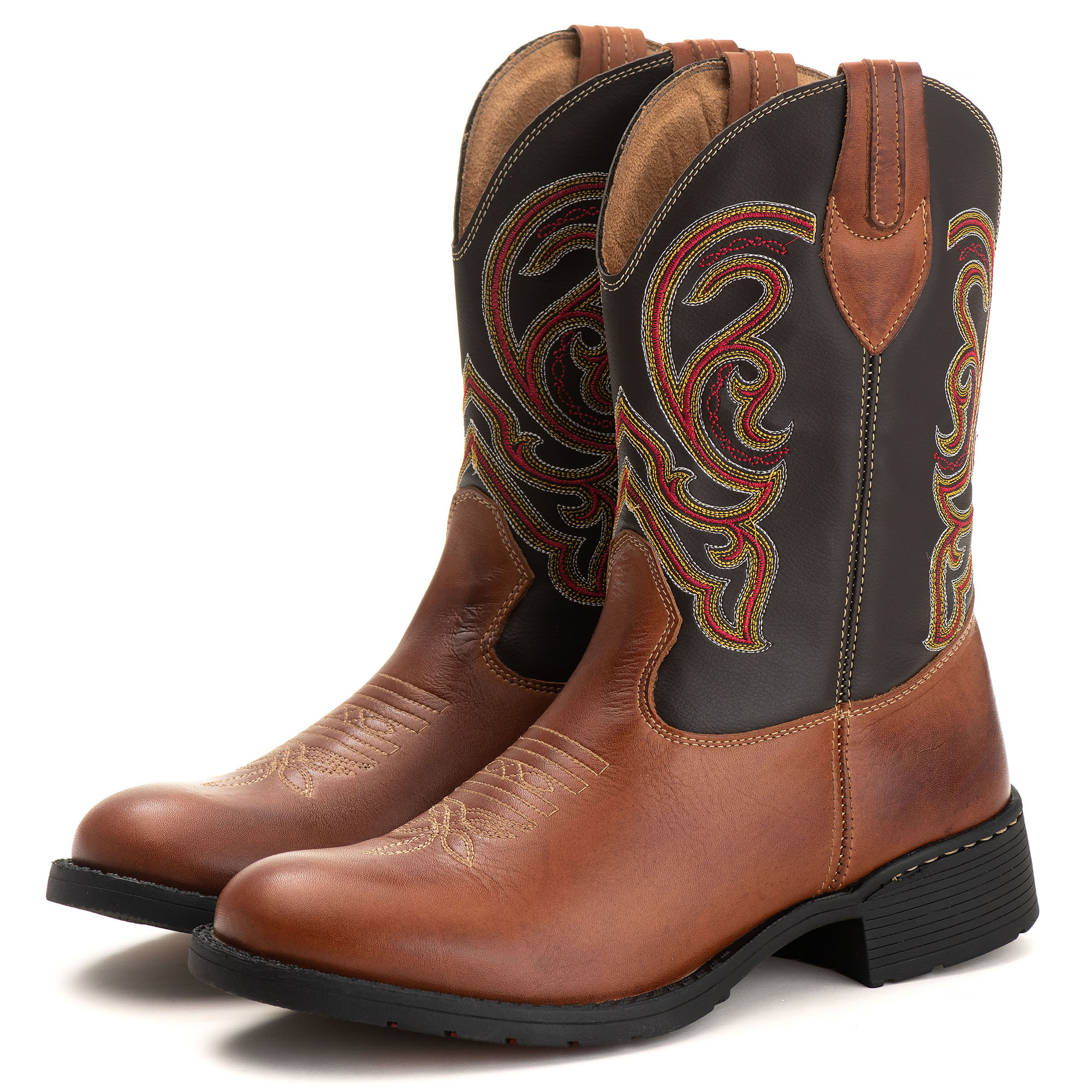 Bota Country Texana Masculina Couro Bordada Em Couro Ref852 - Campero ...