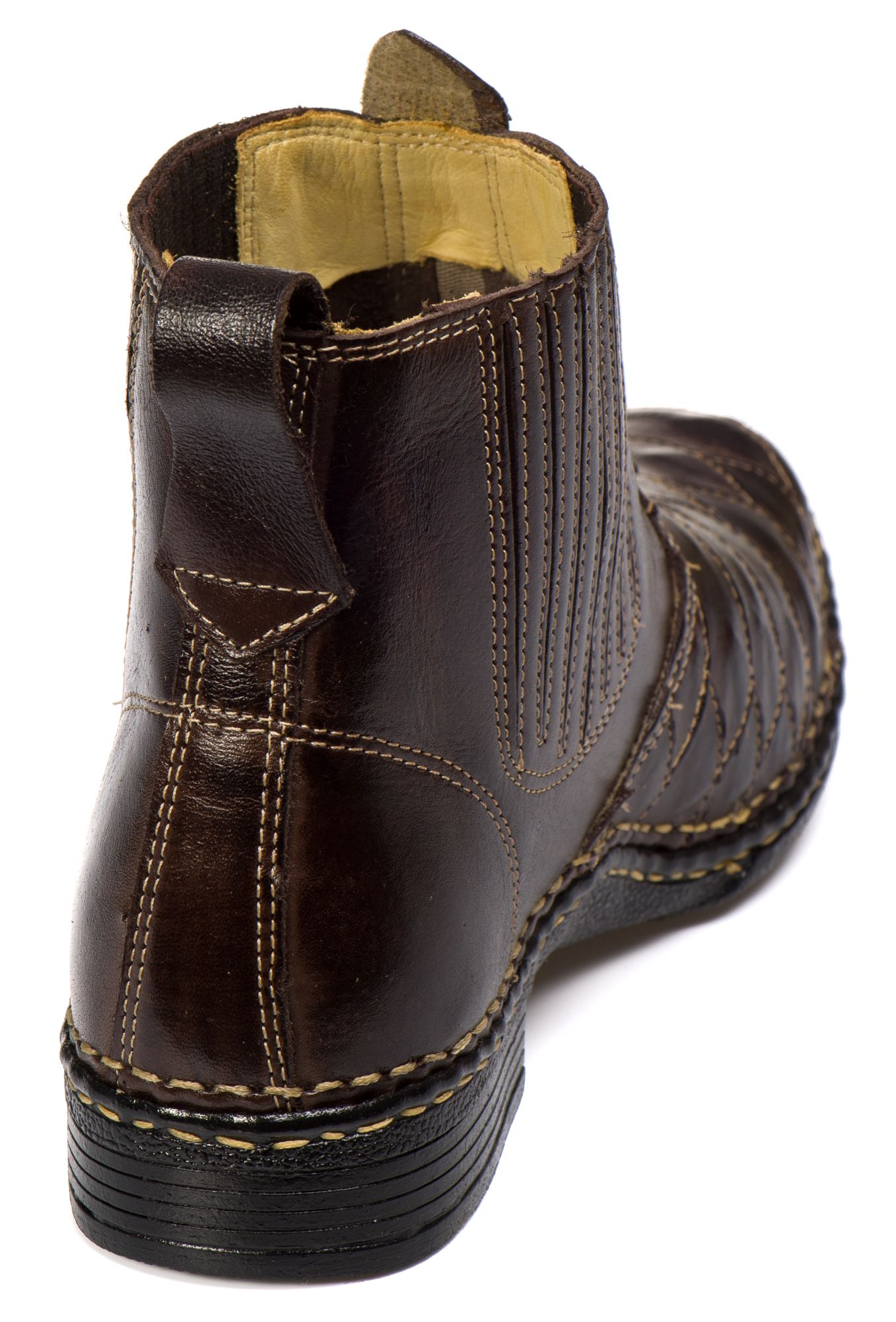 Bota Botina Escamada Masculina Cowboy cano baixo bico redondo elástico ...