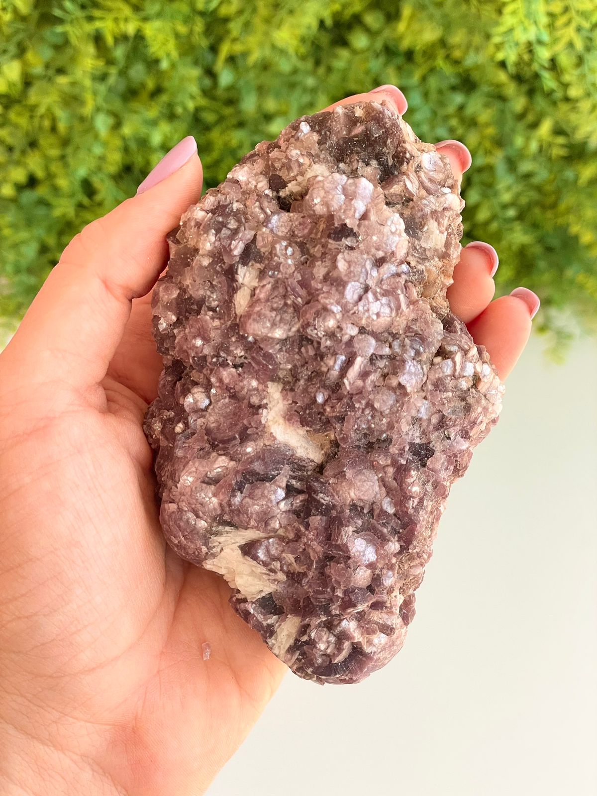 Lepidolita Bruta Grande - Missão de Vida; Fé e Calma - Sagrada Magia