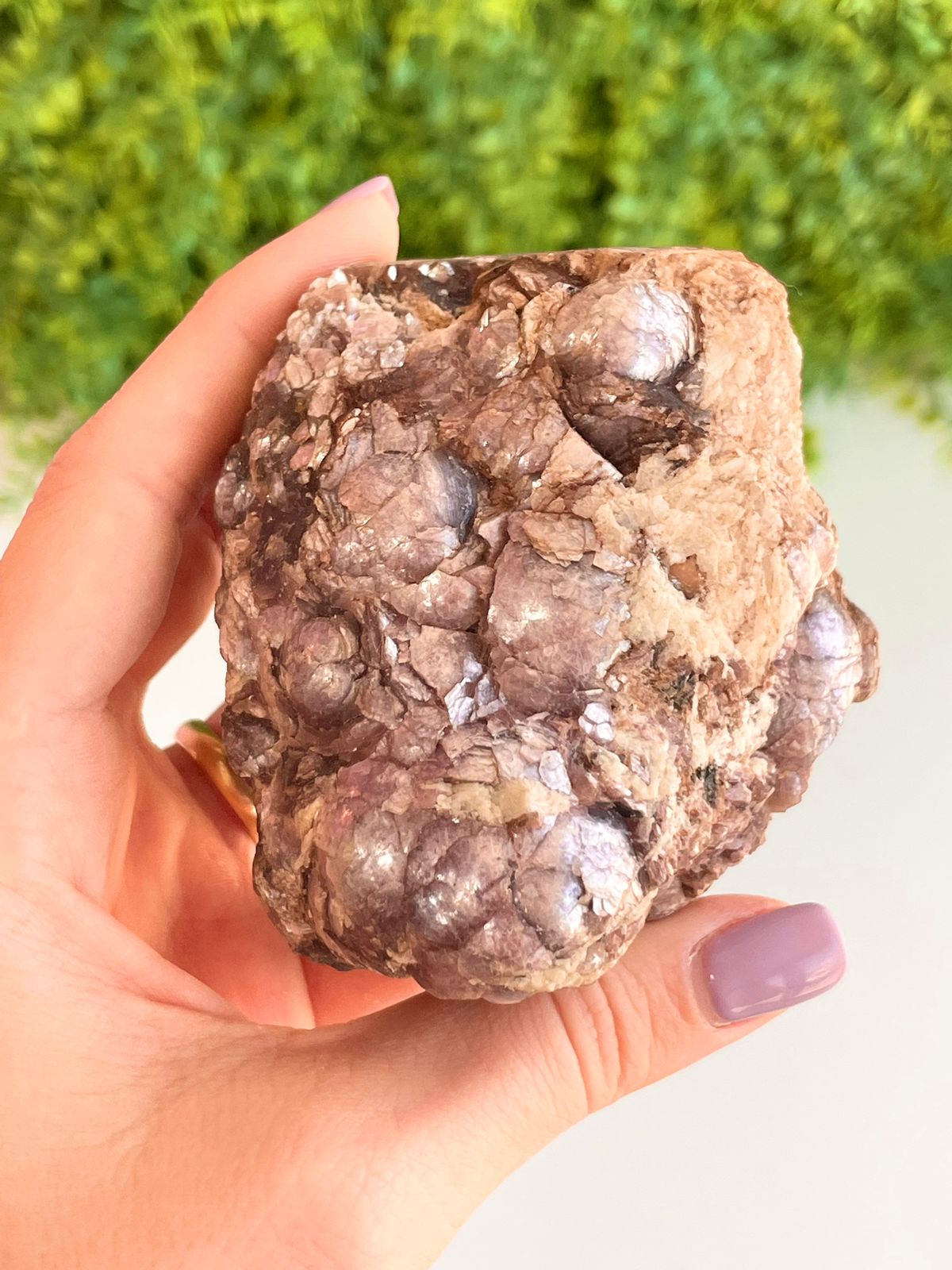 Lepidolita Bruta Grande - Missão de Vida; Fé e Calma - Sagrada Magia