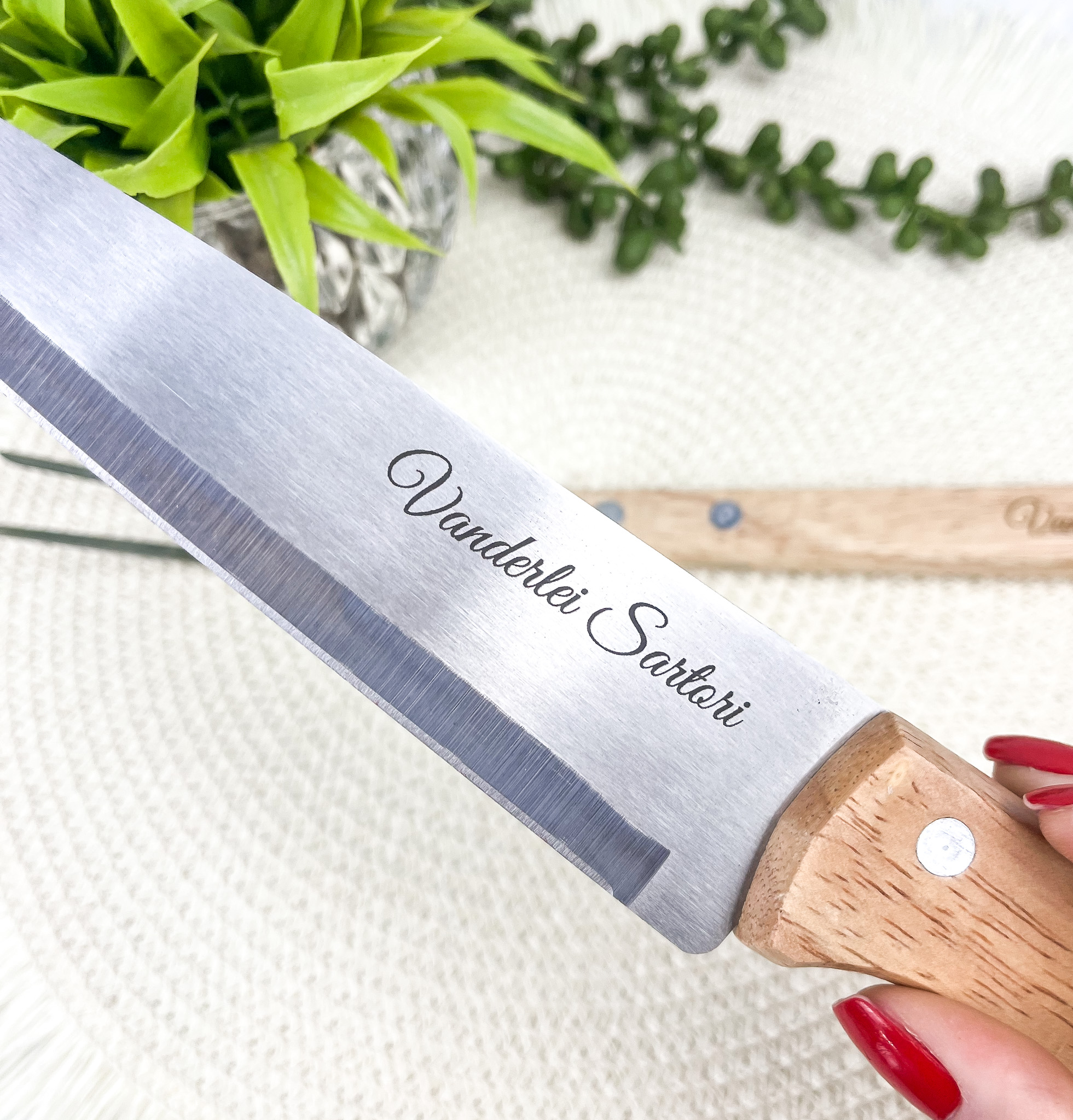 Kit com Garfo e Faca Personalizado - Encanto Laser