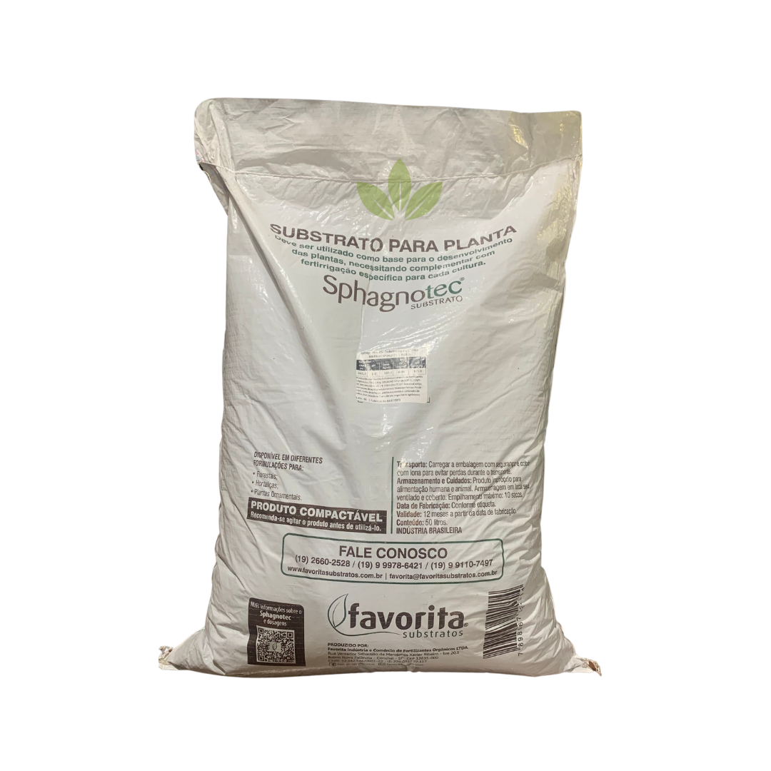 SUBSTRATO TURFA PELITA COCO SPHAGNOTEC 05 - SACO 50L - Seja Livre, Cultive!