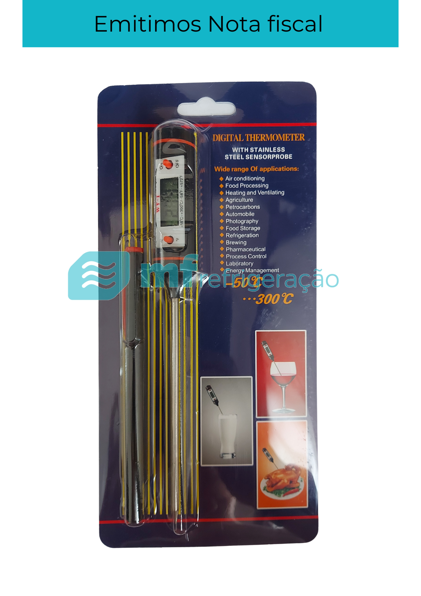 Termômetro Culinário Digital Espeto Kit com 5 pçs - MF Refrigeração