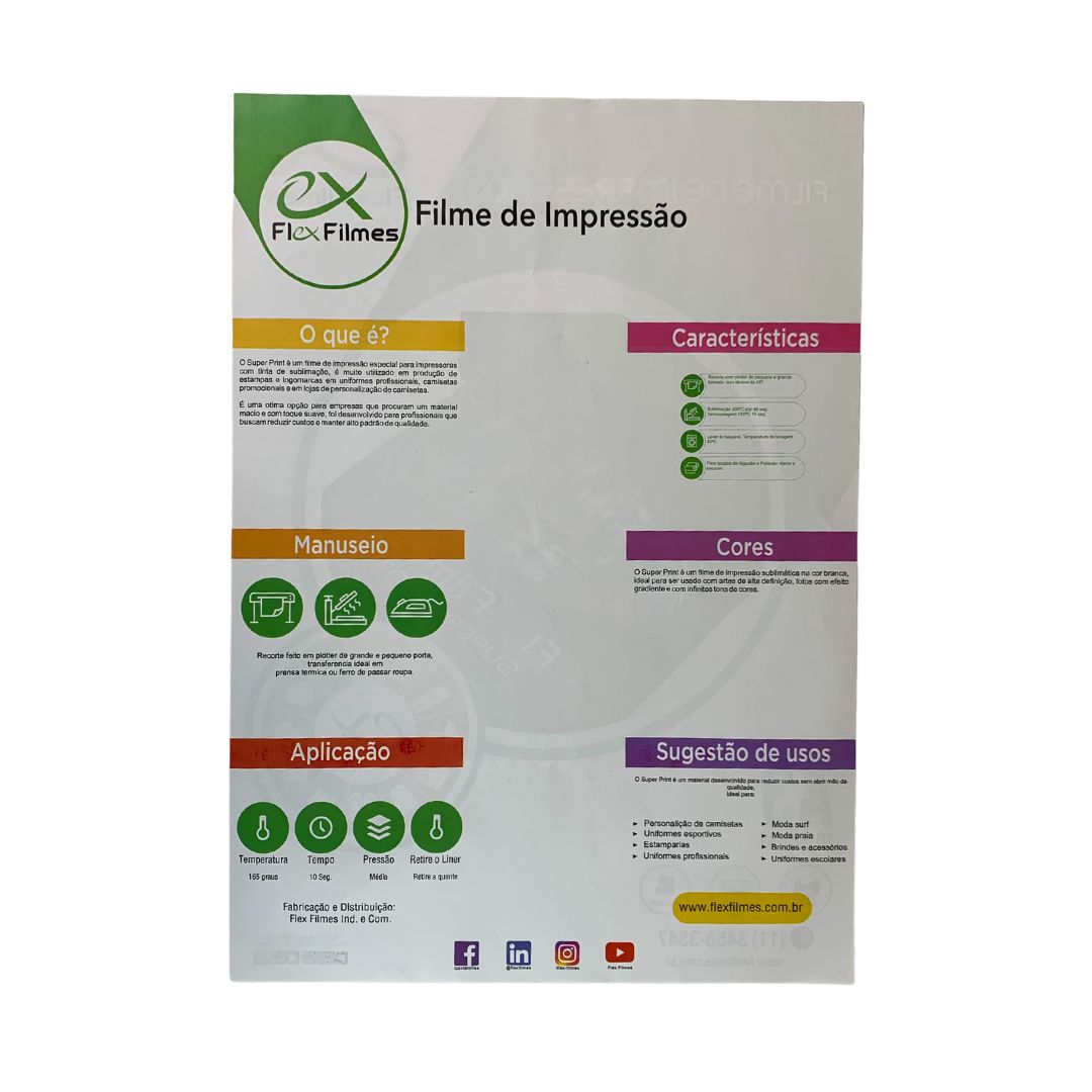 Filme de Impressão A3 - Super Print - 3 folhas - Global Sublimação ...