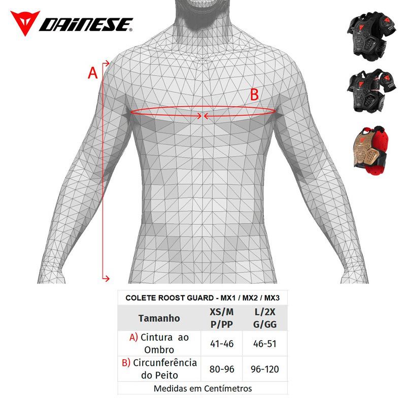 Colete Dainese MX3 Roost Guard Preto - Webtrilhas - Equipamentos de ...