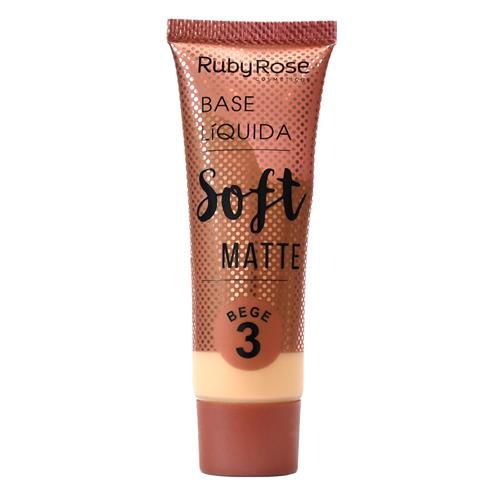 Base Soft Matte Ruby Rose HB-8050 Bege 3 - Box c/ 6 unidades - atacado ...