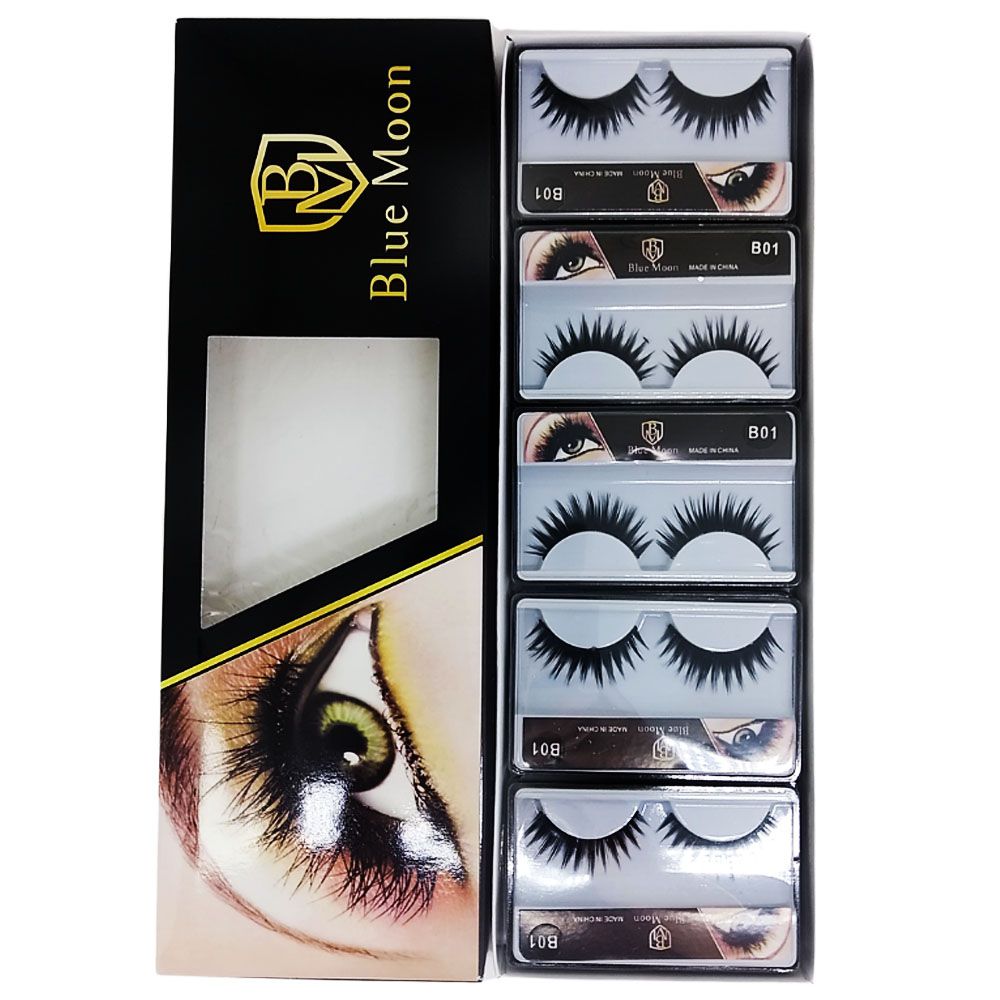 Cílios Postiços B01 Blue Moon BM-1019 - Box c/ 10 unid - Virtual Make ...