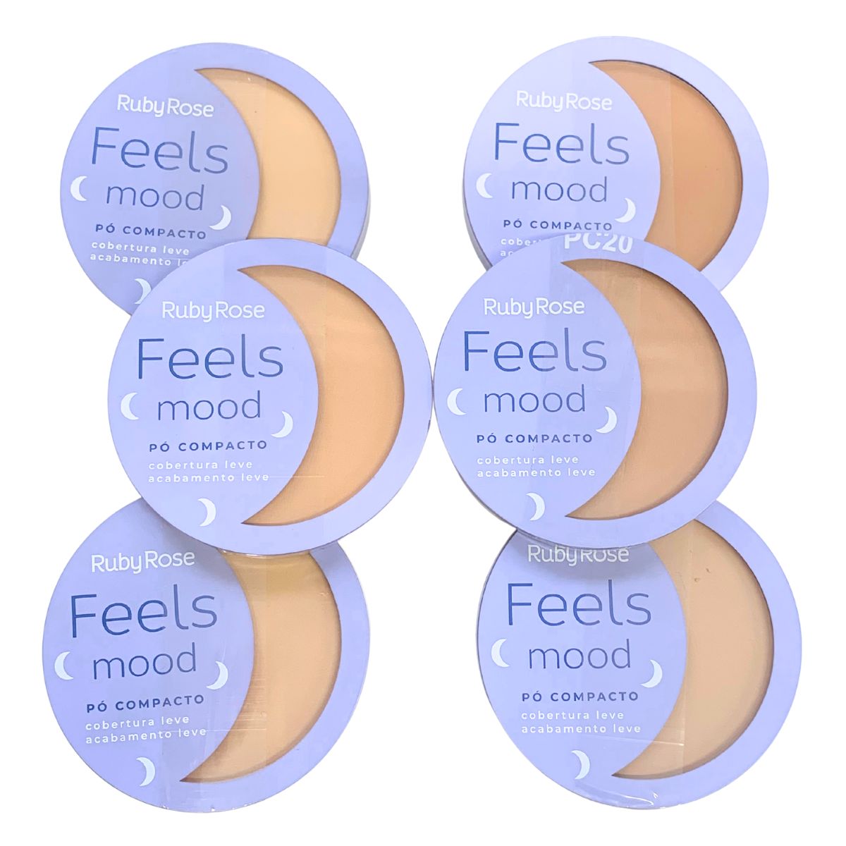 Pó Compacto Feels Mood Group 01 Ruby Rose HB-7232 maquiagem 25 de març ...