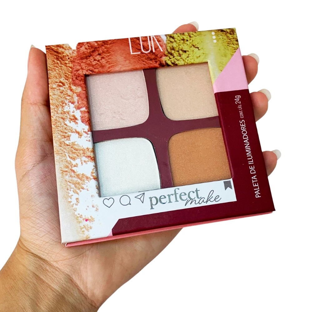 Paleta de Iluminador Luk | Atacado - Virtual Make | Maquiagem Atacado p ...