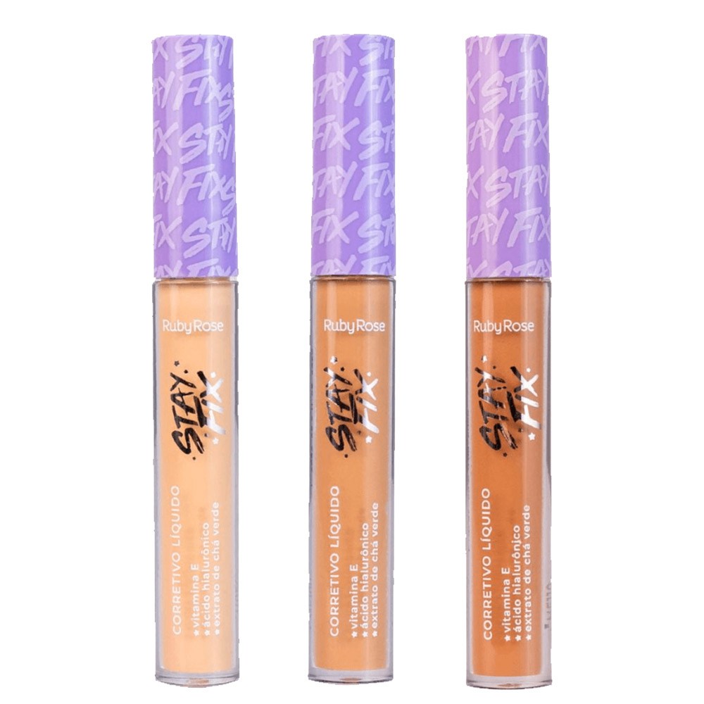 Corretivo Líquido Stay Fix Cores Médias Ruby Rose | Maquiagem - Virtual ...
