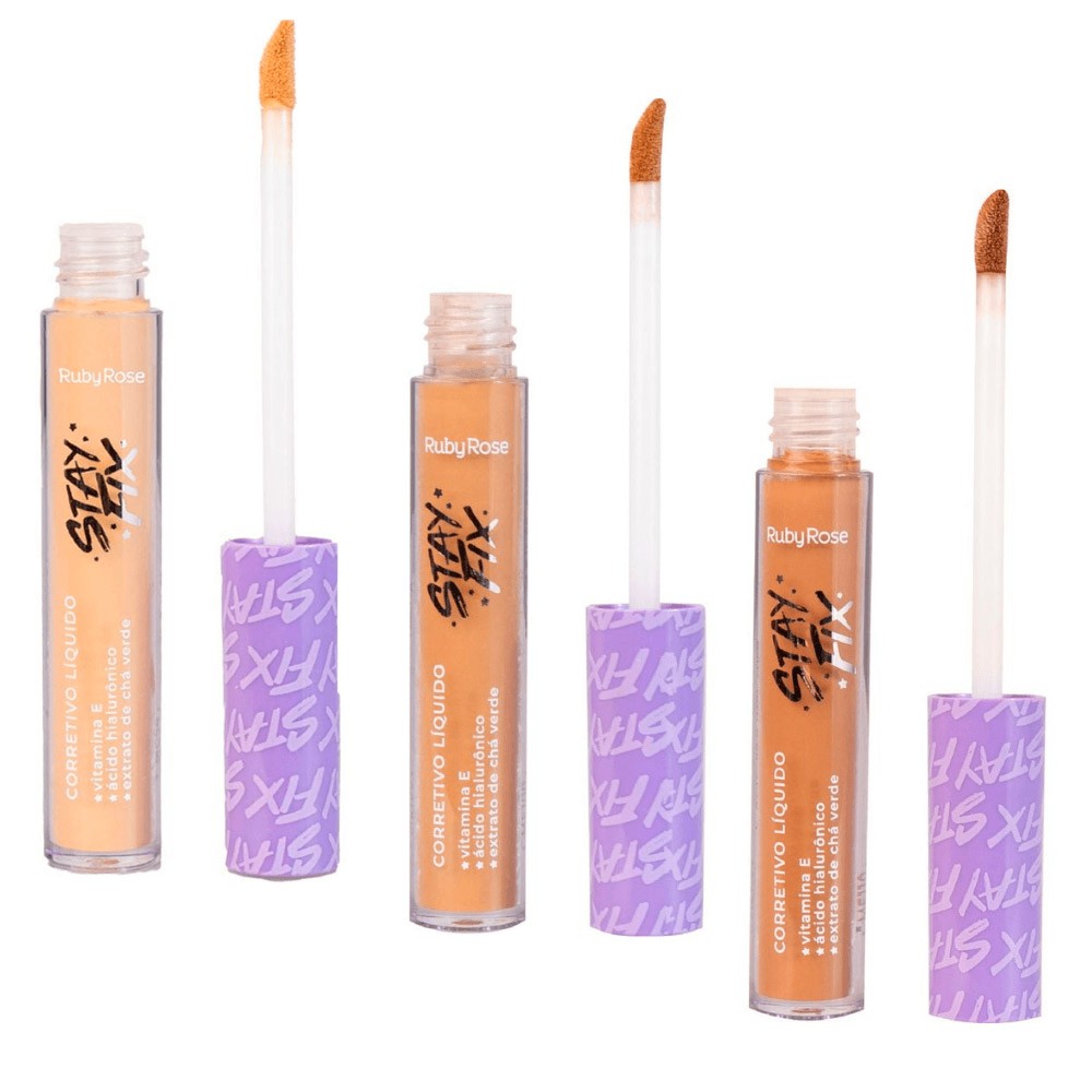 Corretivo Líquido Stay Fix Cores Médias Ruby Rose | Makeup - Virtual ...