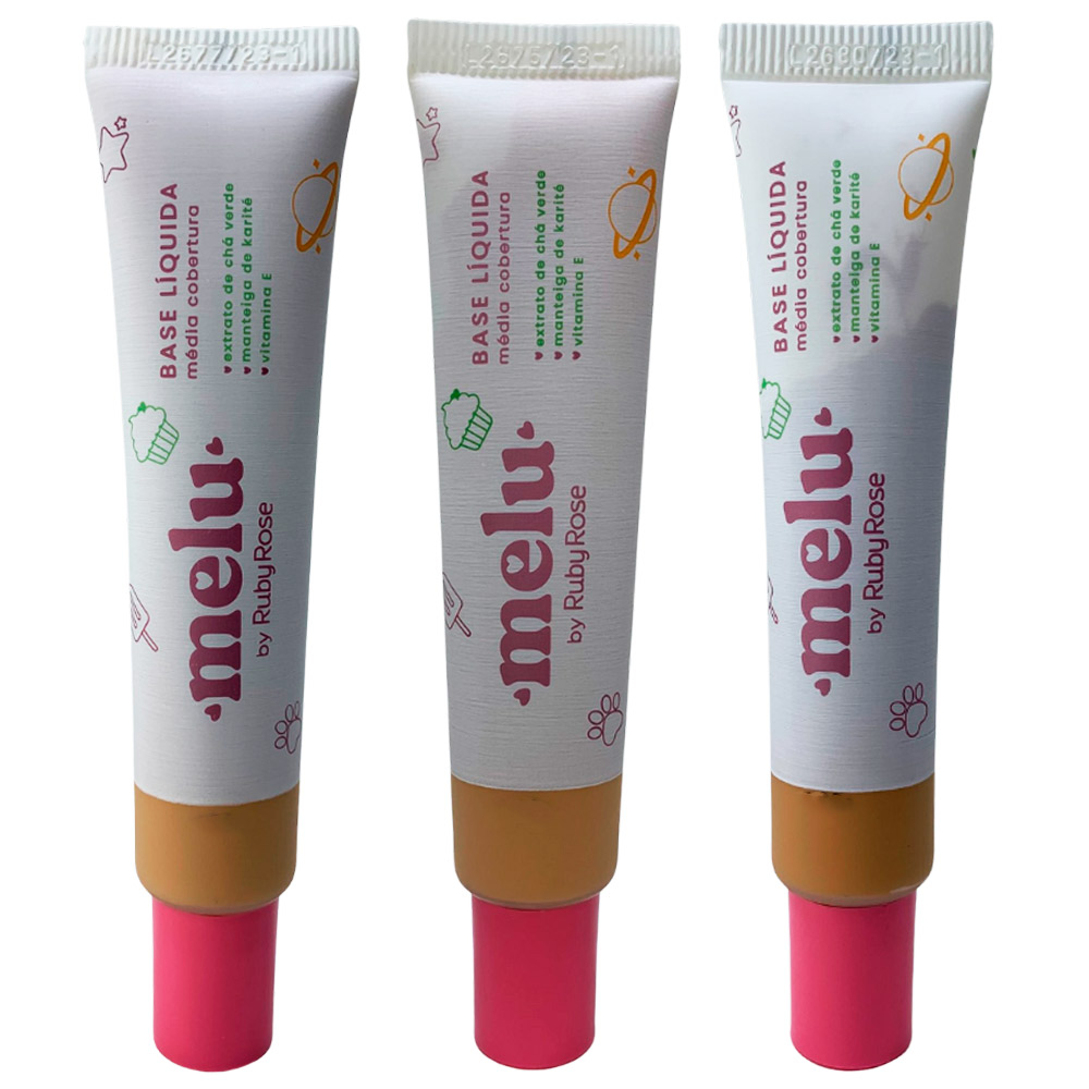 Base Líquida Cores Médias Melu Ruby Rose | Atacado Maquiagem - Virtual ...