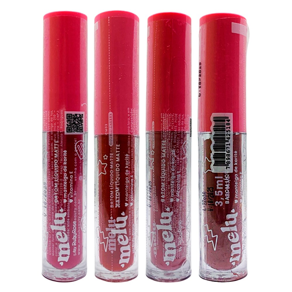 Batom Líquido Matte Melu Ruby Rose | Distribuidor Maquiagem - Virtual ...