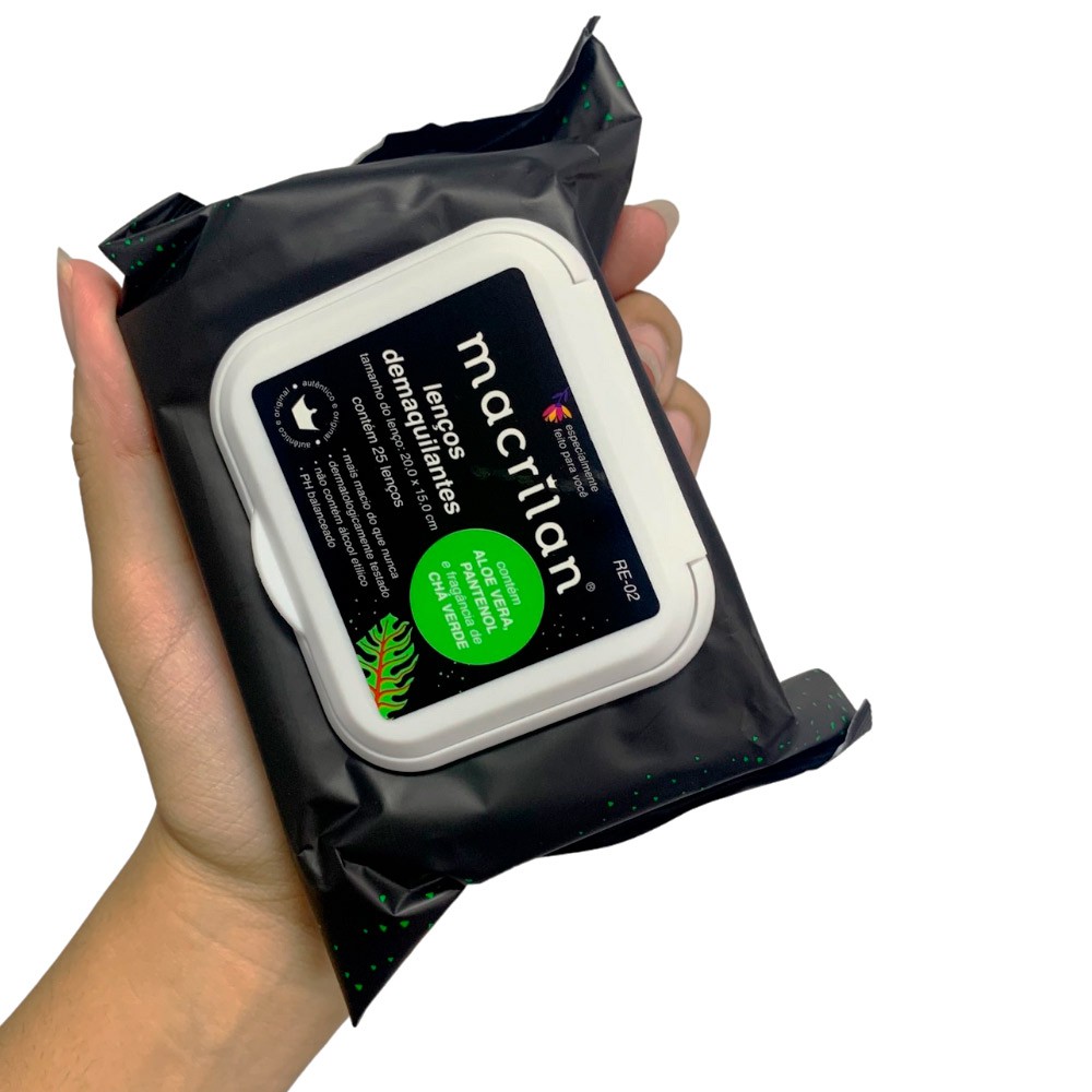 Lenços Demaquilantes Macrilan | Makes no Atacado - Virtual Make ...